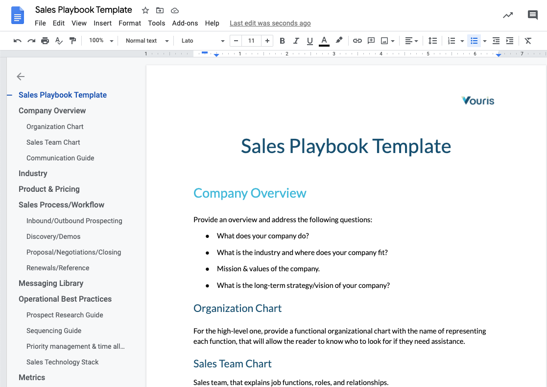 Writing A Sales Playbook With An Example And Template Vouris